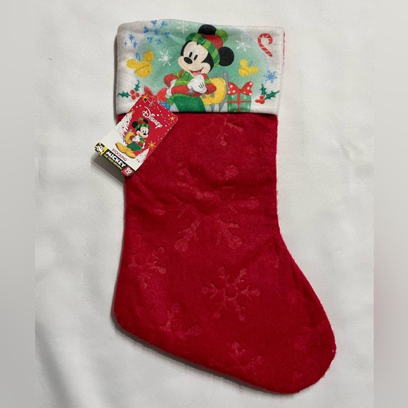 Disney | Holiday | Disney Mickey Mouse Embossed Felt Stocking 3 ...